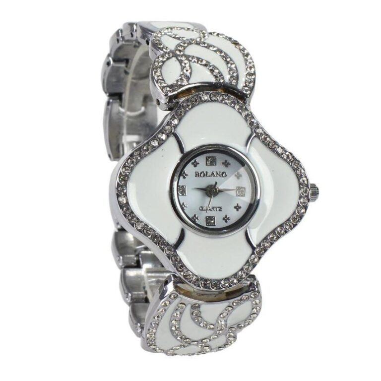 Bolano Floral Dial Watch For Ladies (Bo-1237) - White - Doko Nepal